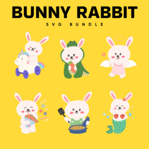 Rabbit SVG Designs Bundle – MasterBundles