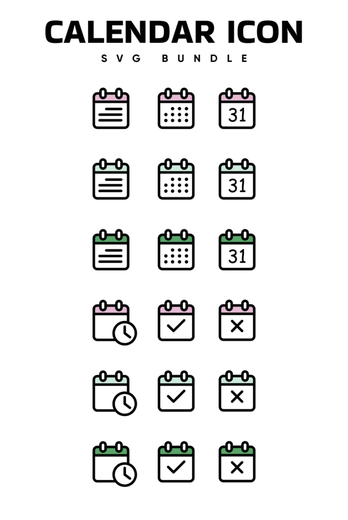 Calendar Icon SVG – MasterBundles