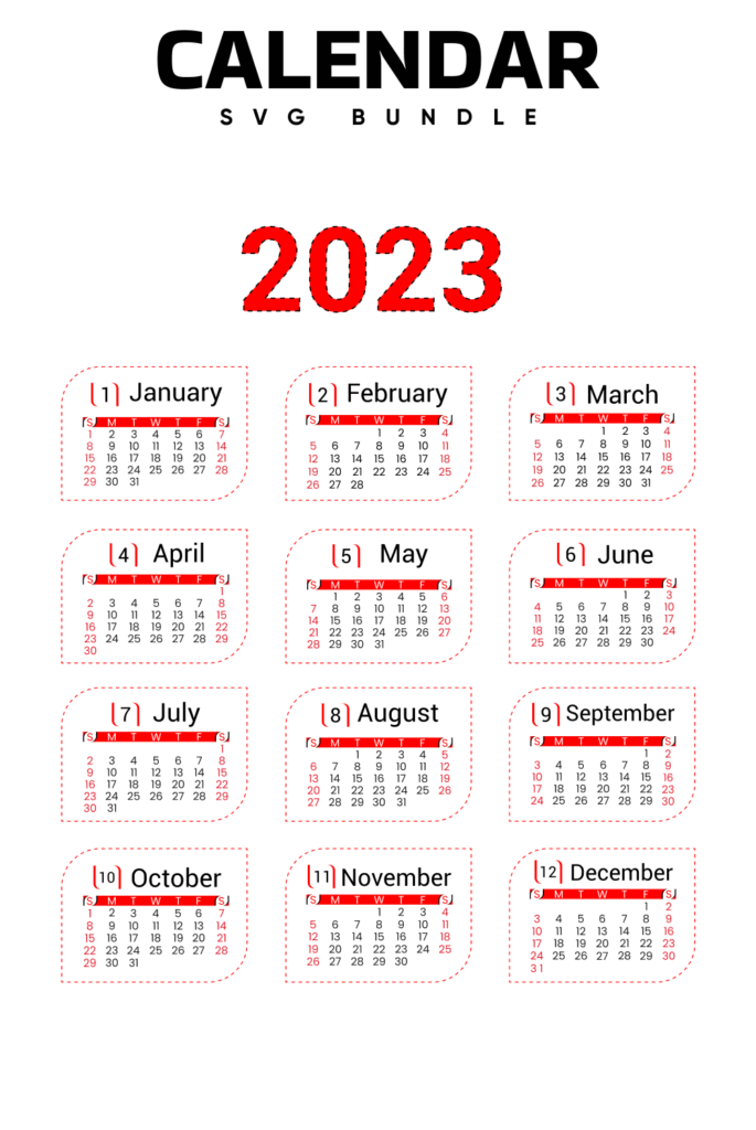 Calendar SVG Designs – MasterBundles
