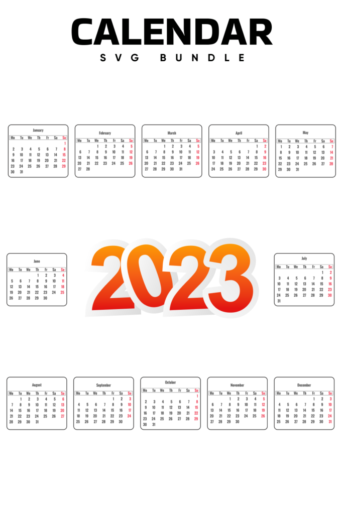 Calendar SVG Free – MasterBundles
