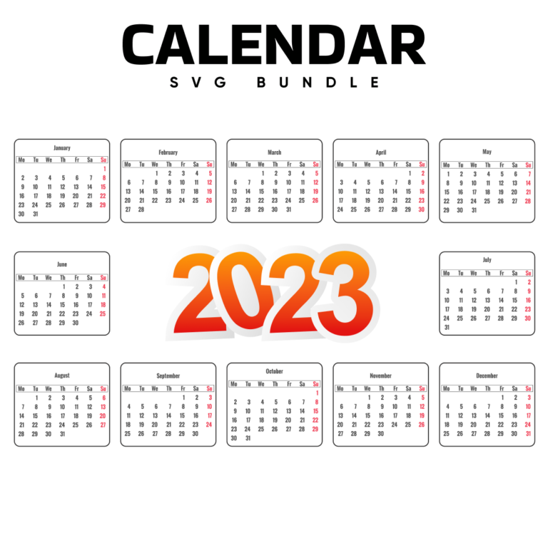 Calendar SVG Free – MasterBundles