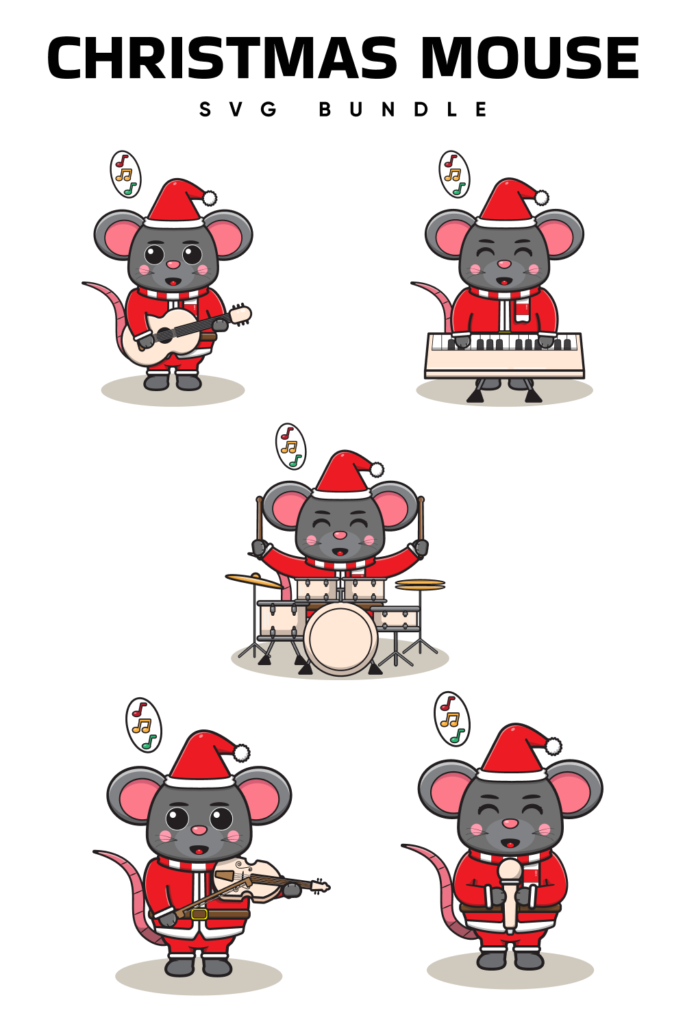 Christmas Mouse SVG Files – MasterBundles