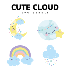Cute Cloud SVG Designs – MasterBundles