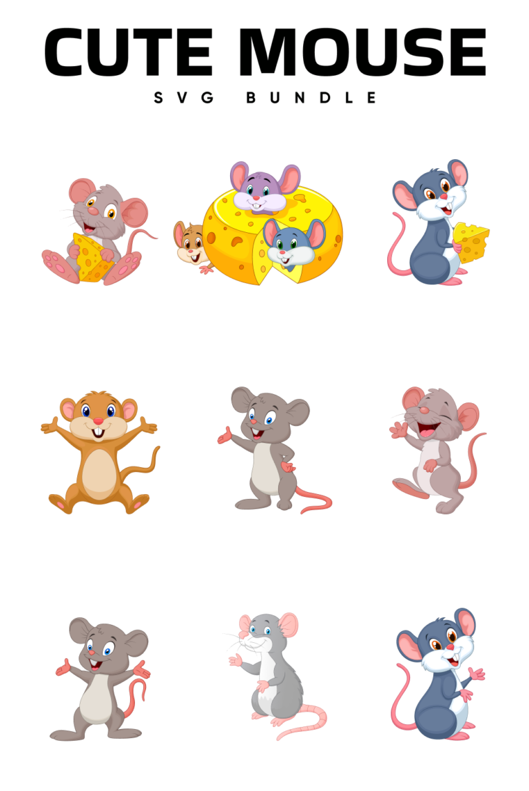Cute Mouse SVG Files – MasterBundles