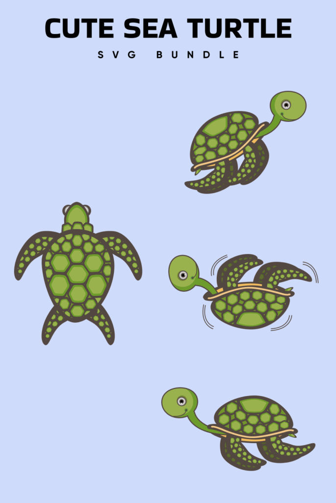 Cute Sea Turtle SVG Files – MasterBundles