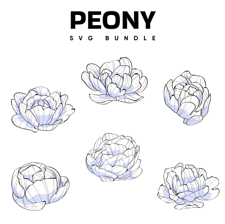 Peony SVG Free – MasterBundles
