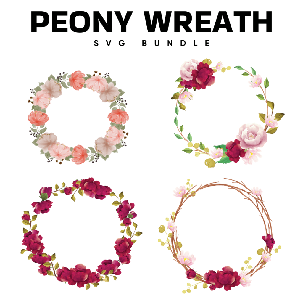 Peony Outline SVG – MasterBundles