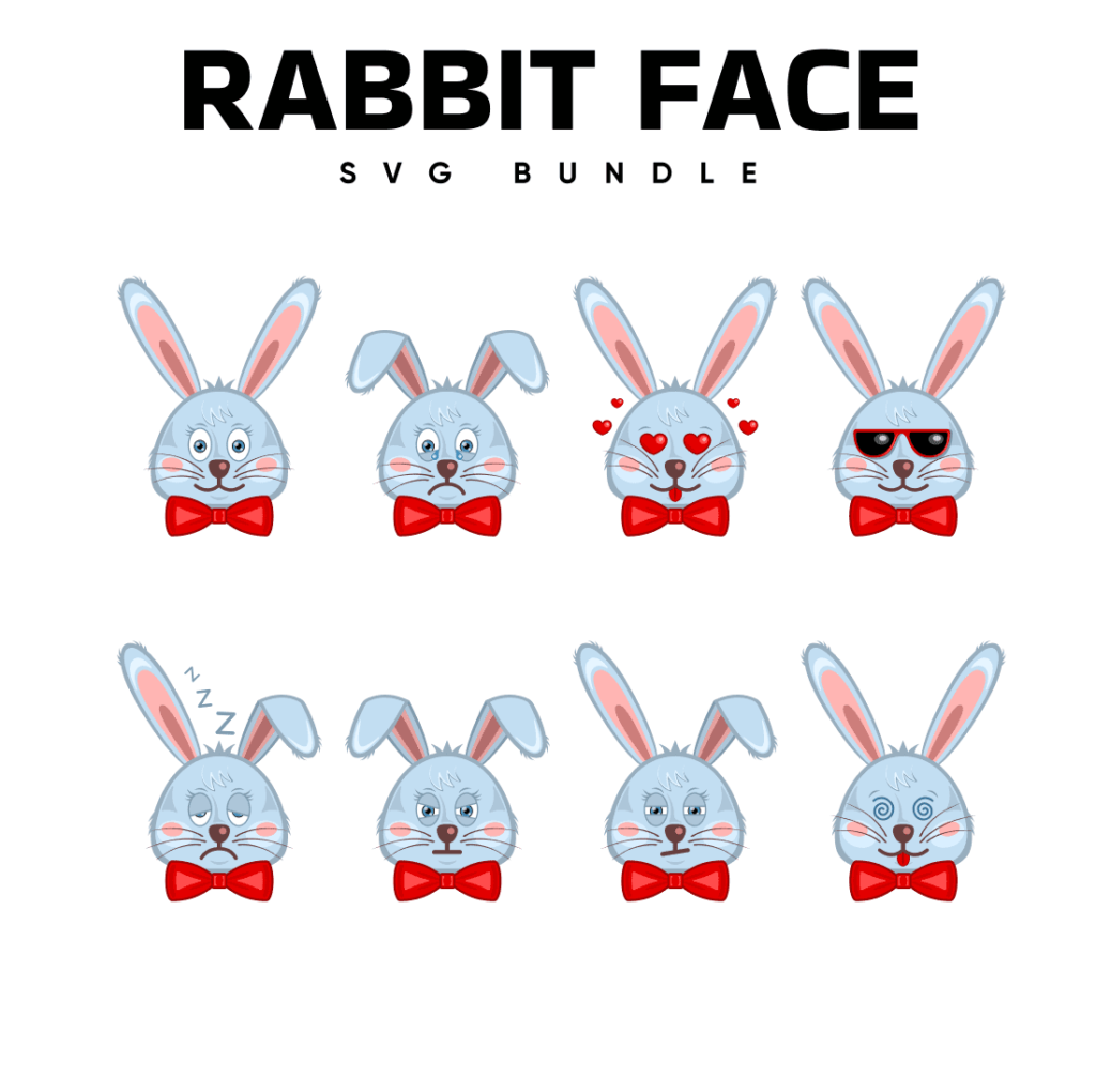 Rabbit Face SVG Free – MasterBundles