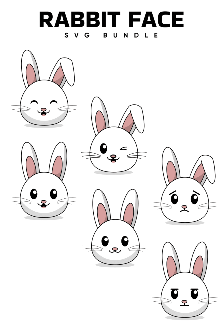 Rabbit Face SVG Free – MasterBundles