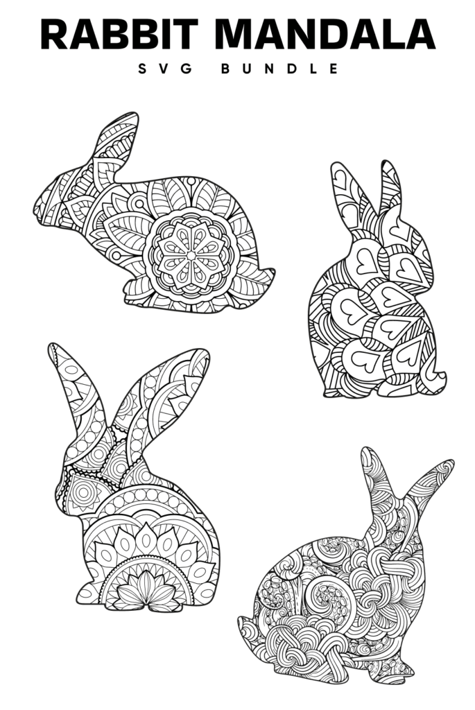 Rabbit Mandala SVG Free – MasterBundles