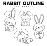 Rabbit Outline Svg – MasterBundles