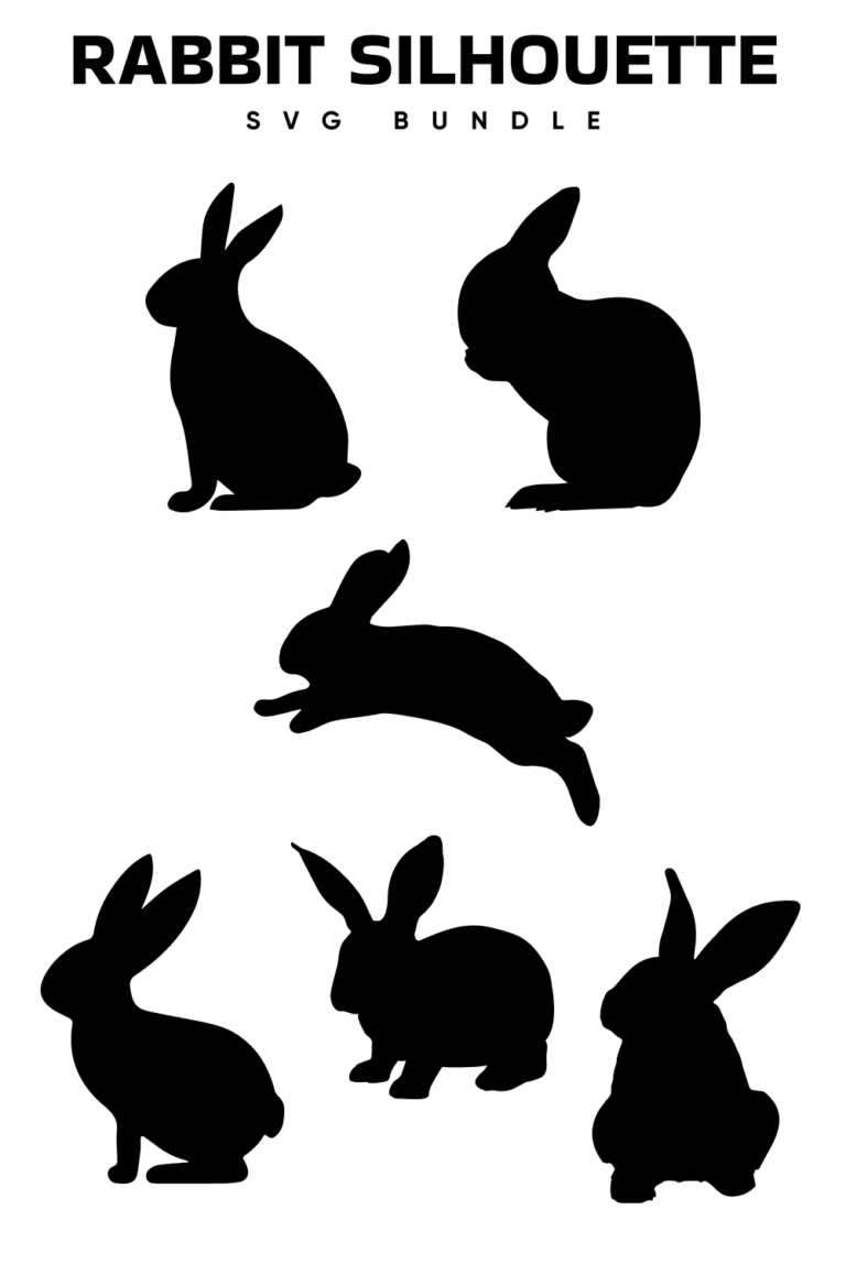 Rabbit Silhouette Svg – MasterBundles