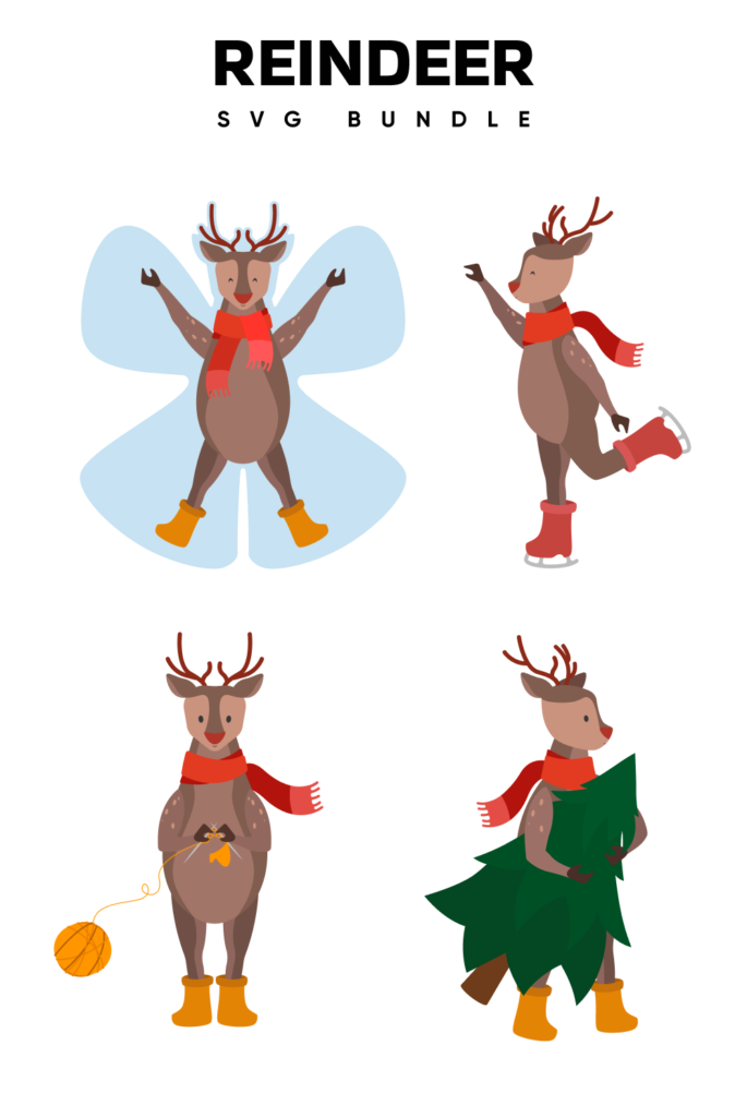 Reindeer SVG Free – MasterBundles