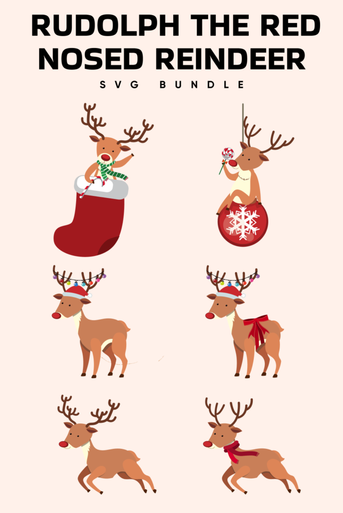 Rudolph the Red Nosed Reindeer SVG – MasterBundles