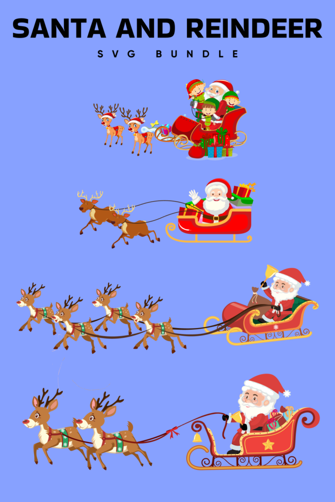 Santa and Reindeer SVG – MasterBundles