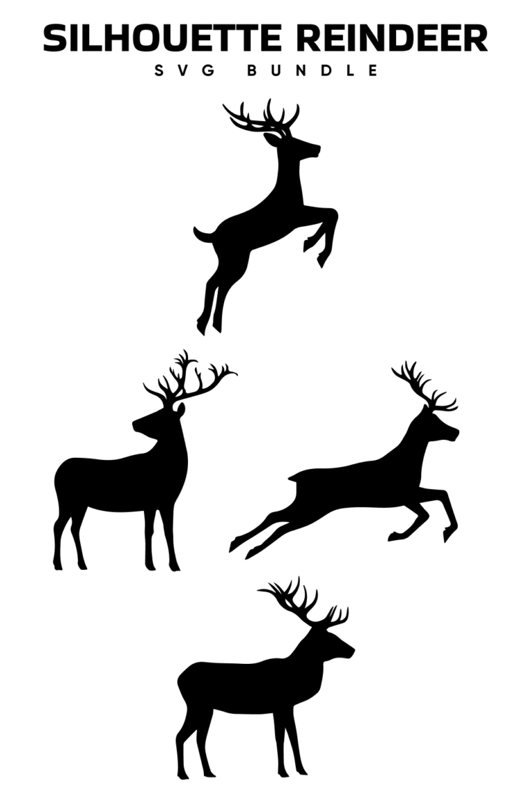 Silhouette Reindeer SVG – MasterBundles