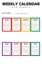 Weekly Calendar SVG – MasterBundles