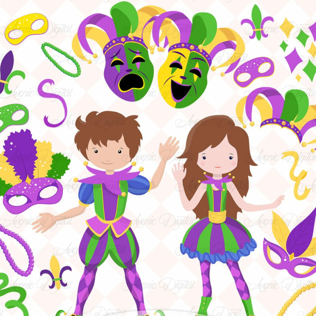 Mardi Gras Clipart - Vectors – MasterBundles