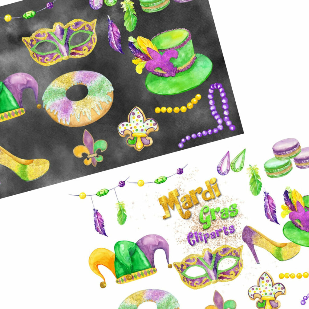 Mardi Gras Clipart – MasterBundles