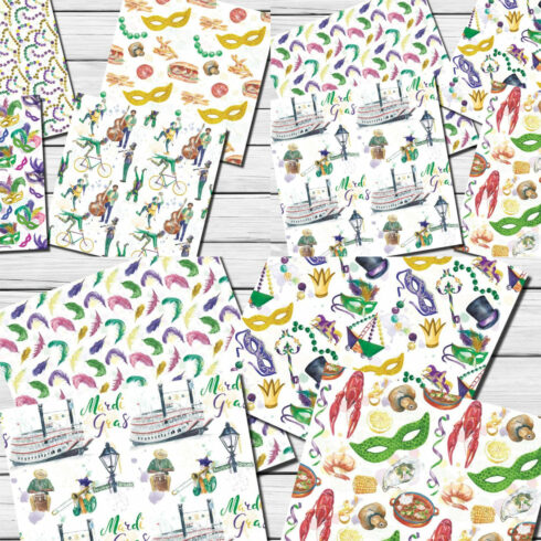 Mardi Gras New Orleans Patterns – MasterBundles