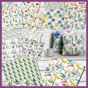 Mardi Gras New Orleans Patterns – MasterBundles