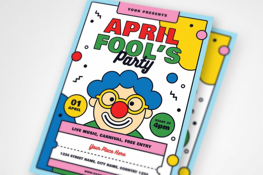 April Fool's Day Party Event Flyer – MasterBundles