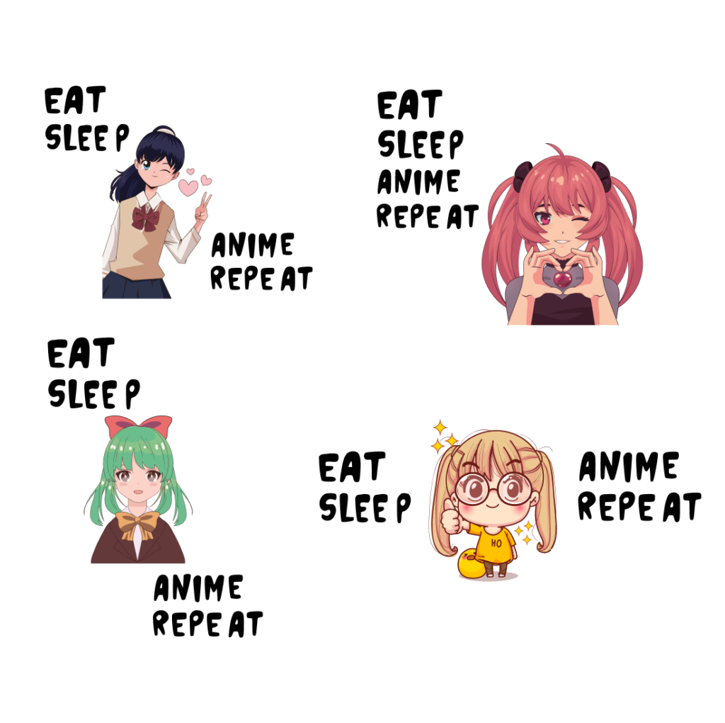 Eat Sleep Anime Repeat SVG – MasterBundles