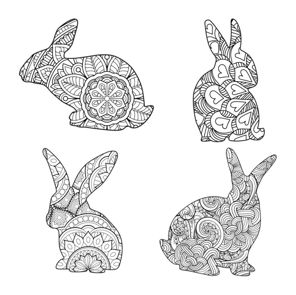 Rabbit Mandala SVG Free – MasterBundles