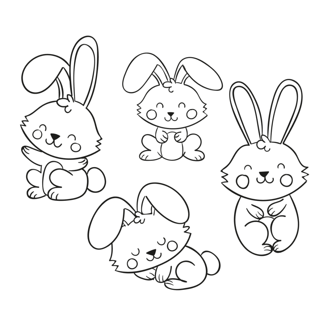 Rabbit Outline Svg – MasterBundles