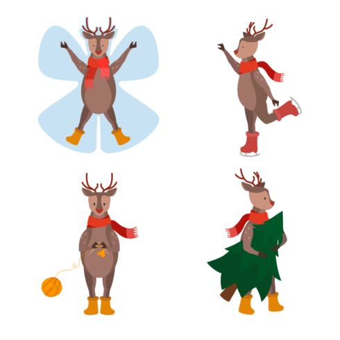 Reindeer SVG Free | Master Bundles