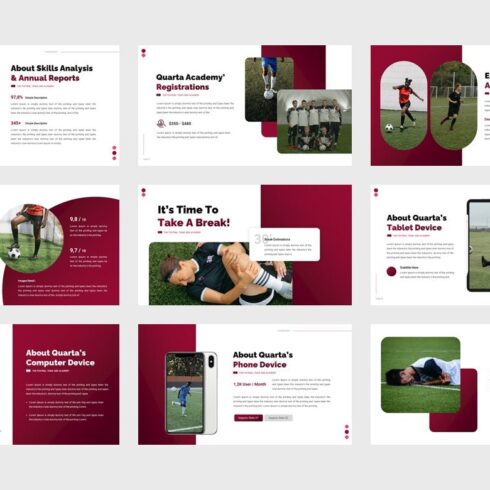 Quarta - Football Sport PowerPoint Template | MasterBundles