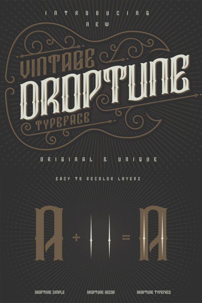 Droptune Typeface - MasterBundles
