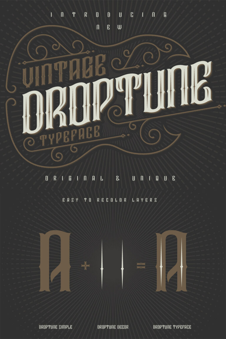 Droptune Typeface - MasterBundles