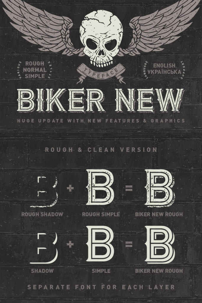 Biker New Font + Graphics - MasterBundles