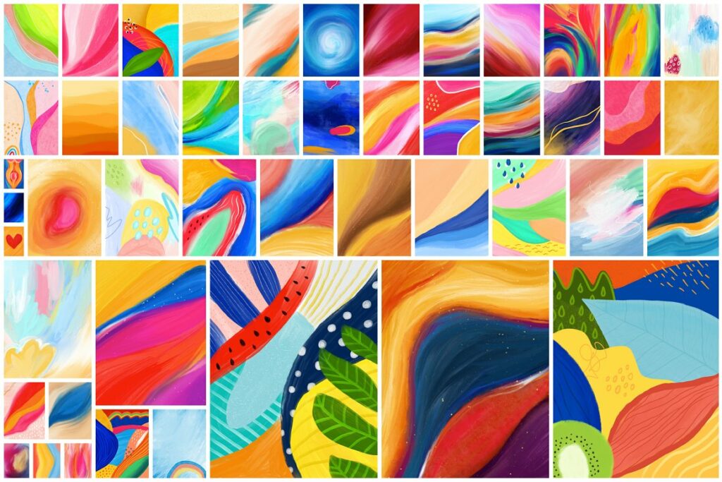 48 Artistic Colorful Paintings – MasterBundles