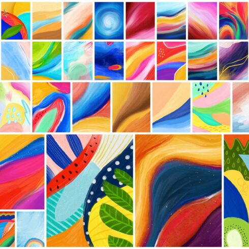48 Artistic Colorful Paintings | MasterBundles