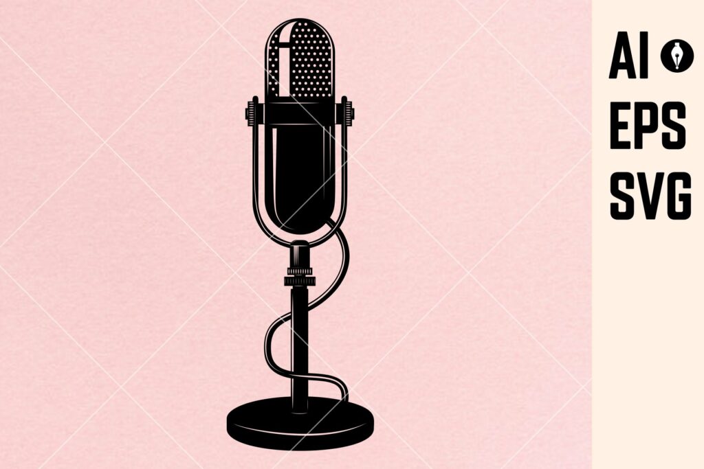 Microphone Design Elements Retro Mic – MasterBundles