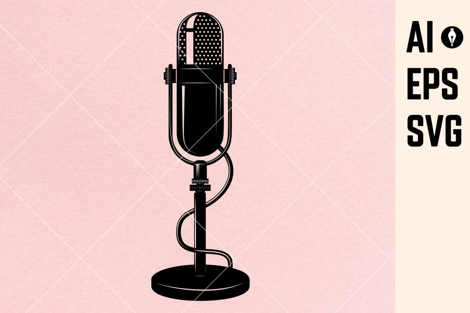 Microphone Design Elements Retro Mic – MasterBundles