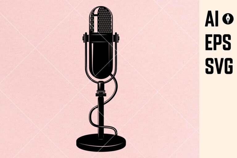 Microphone Design Elements Retro Mic – MasterBundles