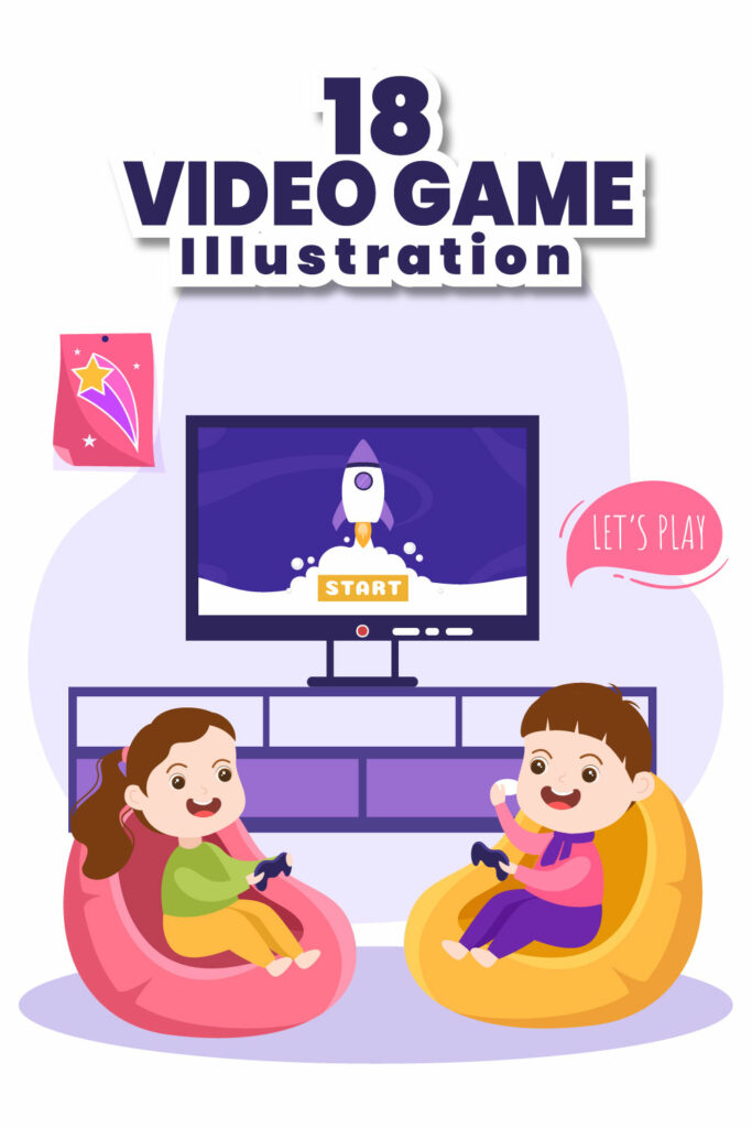 18 Video Game Illustration - MasterBundles