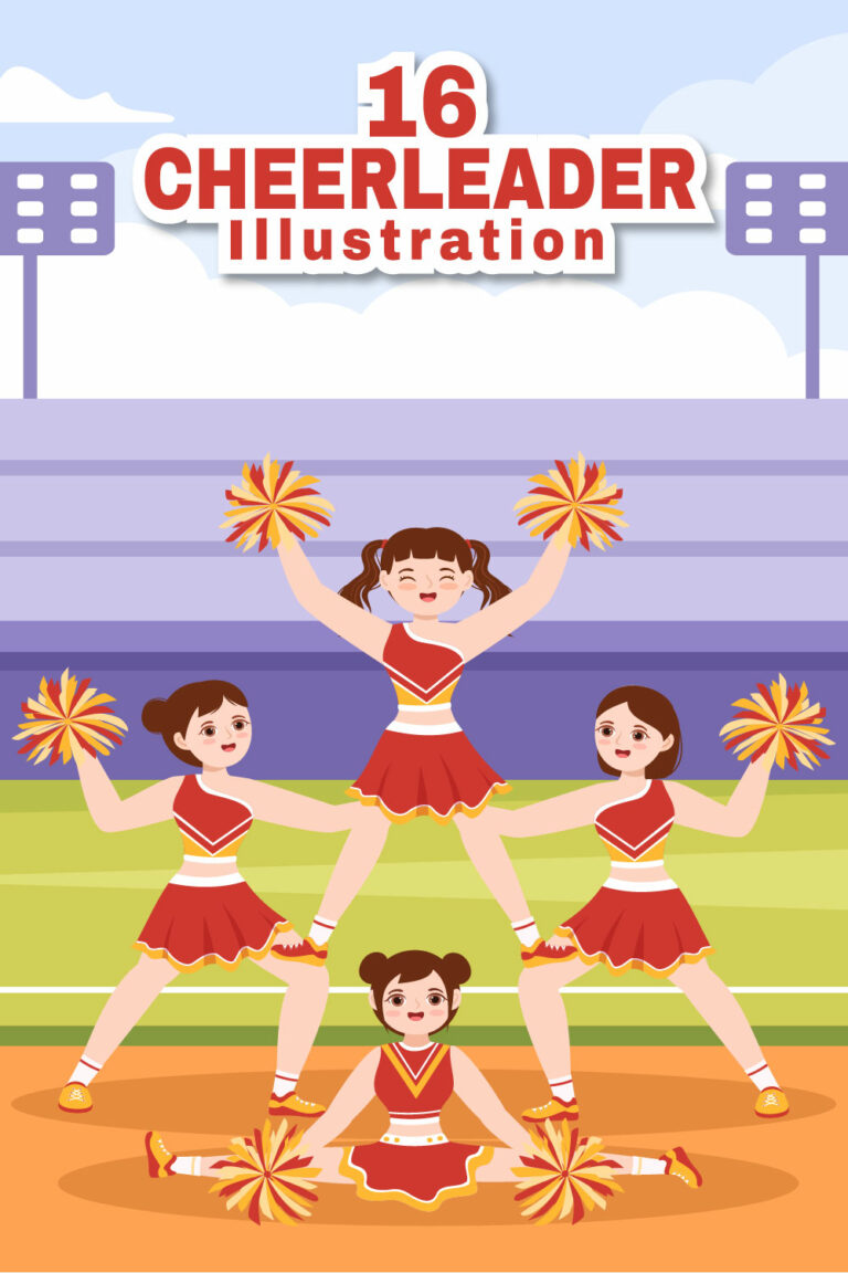 16 Cheerleader Girl Illustration - MasterBundles