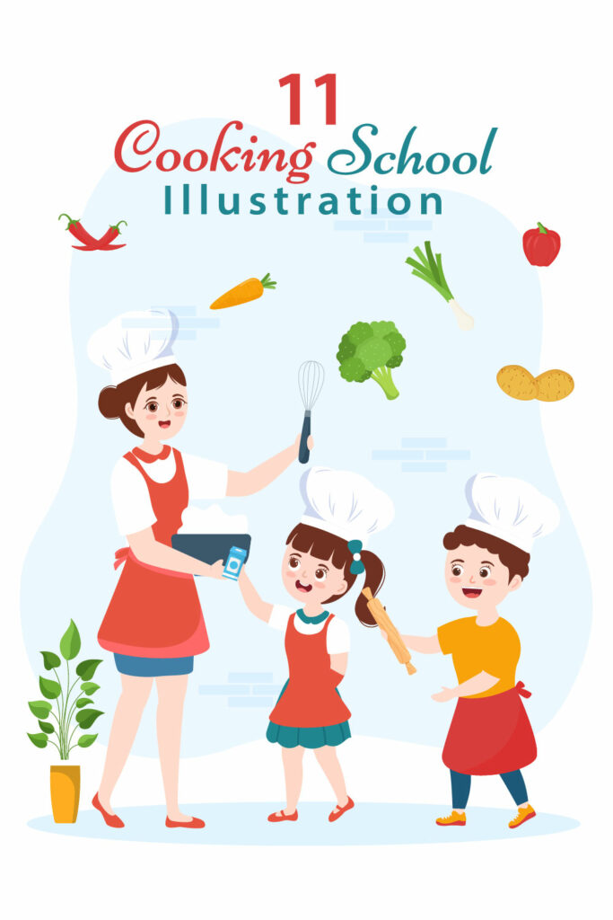 11 Cooking School Illustration - MasterBundles
