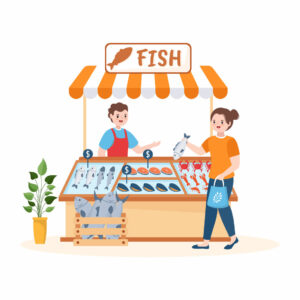 10 Fish Store Design Illustration - MasterBundles