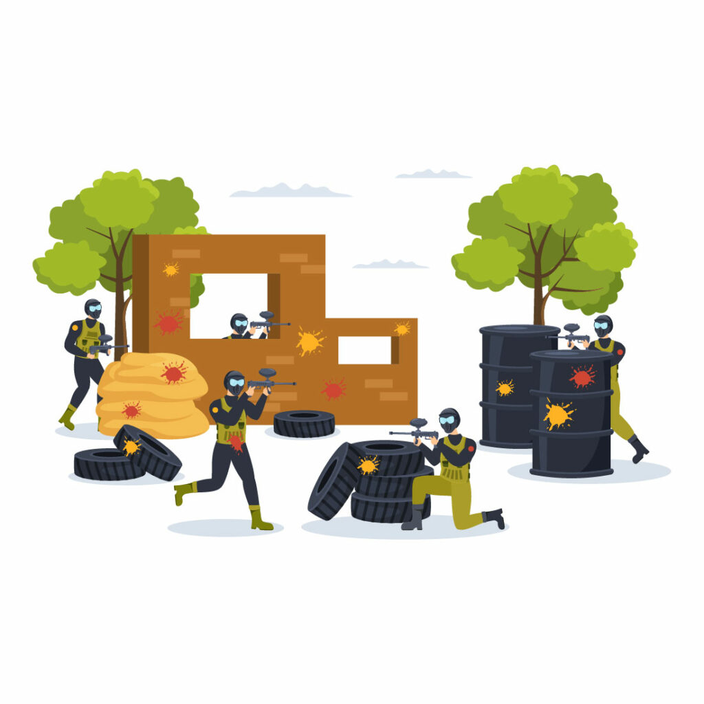 14 Paintball Game Illustration - MasterBundles