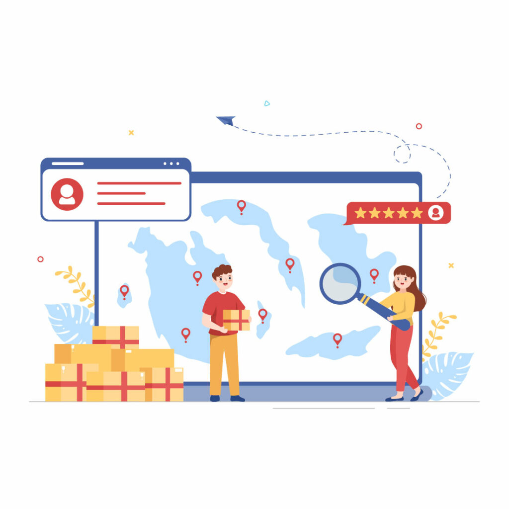 Merchant Service Cartoon Design Illustration - MasterBundles