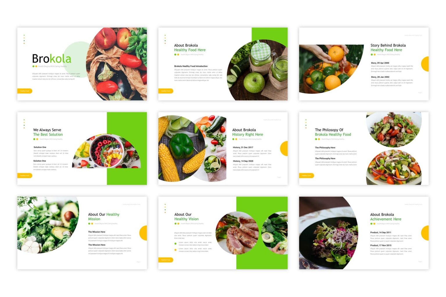 Brokola - Healthy Food PowerPoint Template – MasterBundles
