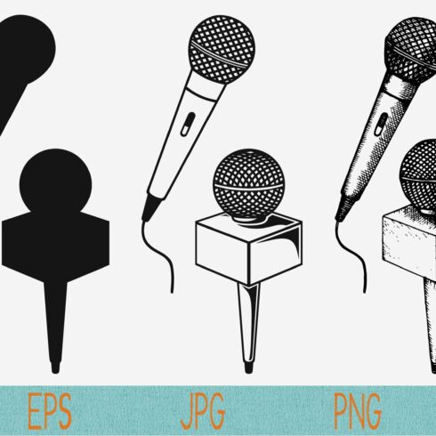 Microphone Karaoke Set SVG Vector | MasterBundles
