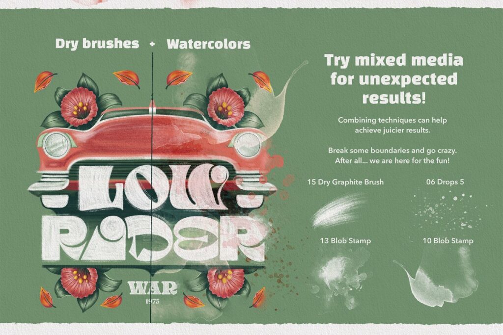 Wet & Dry Procreate Brush Set – MasterBundles