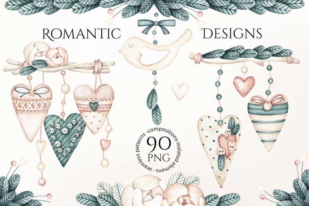 Romantic Designs. Valentines Set – MasterBundles