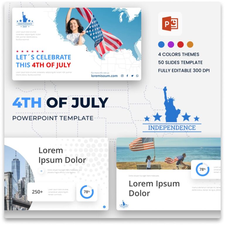 4th Of July Powerpoint Template – MasterBundles